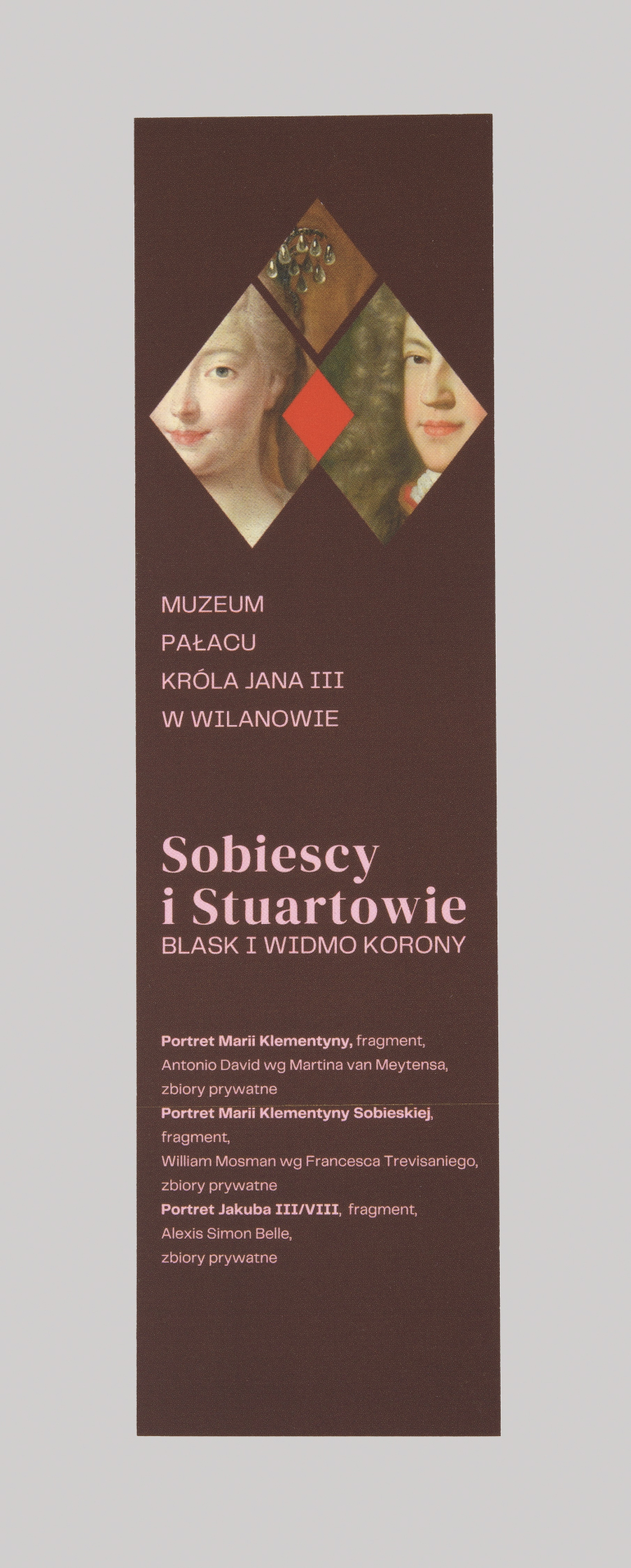 Zakładka z portretem Marii Klementyny Sobieskiej - Muzeum Pałacu Króla ...